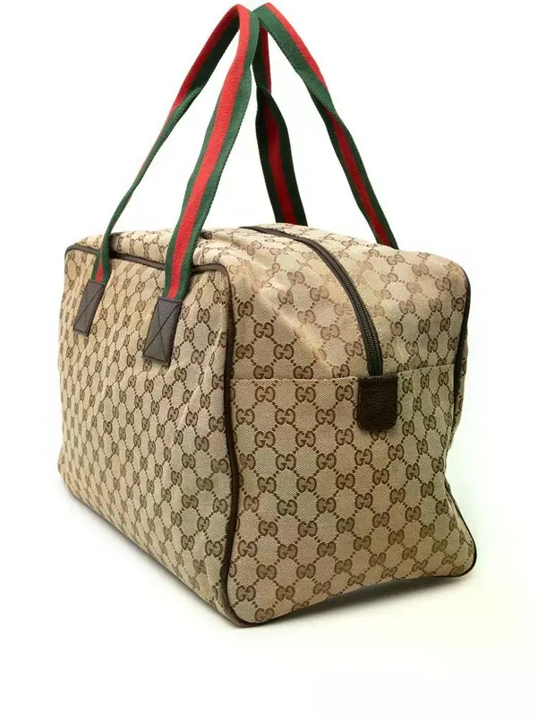 Gucci Gg Canvas Web Duffle Bag