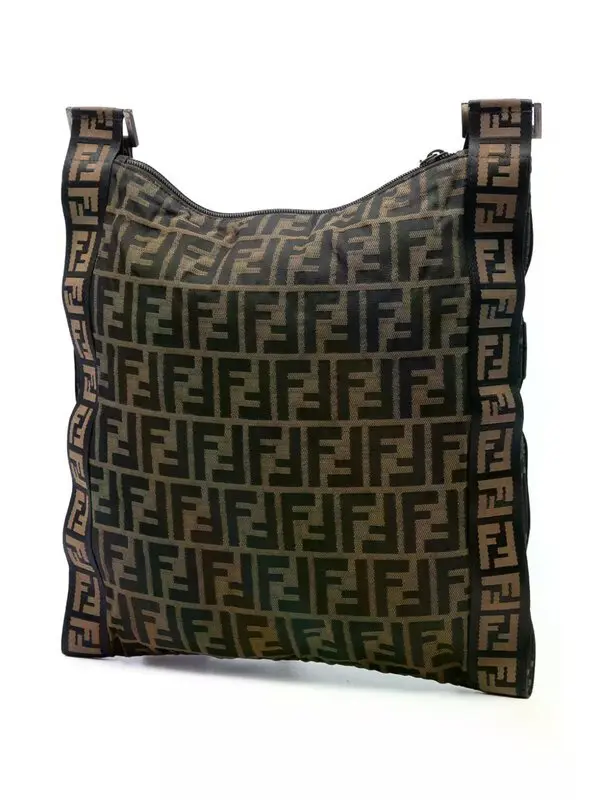 Fendi Zucca Canvas Ff Flat Messenger Bag