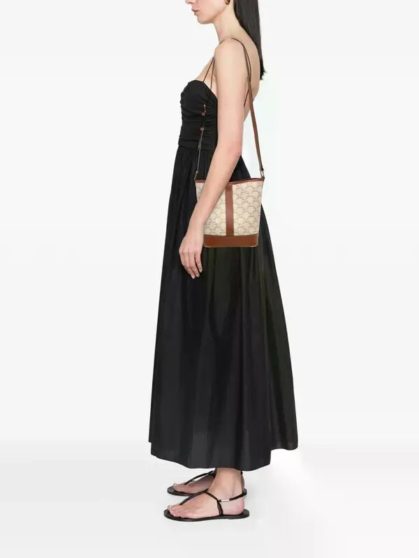 Celine Small Triomphe Coated Canvas Bucket Bag