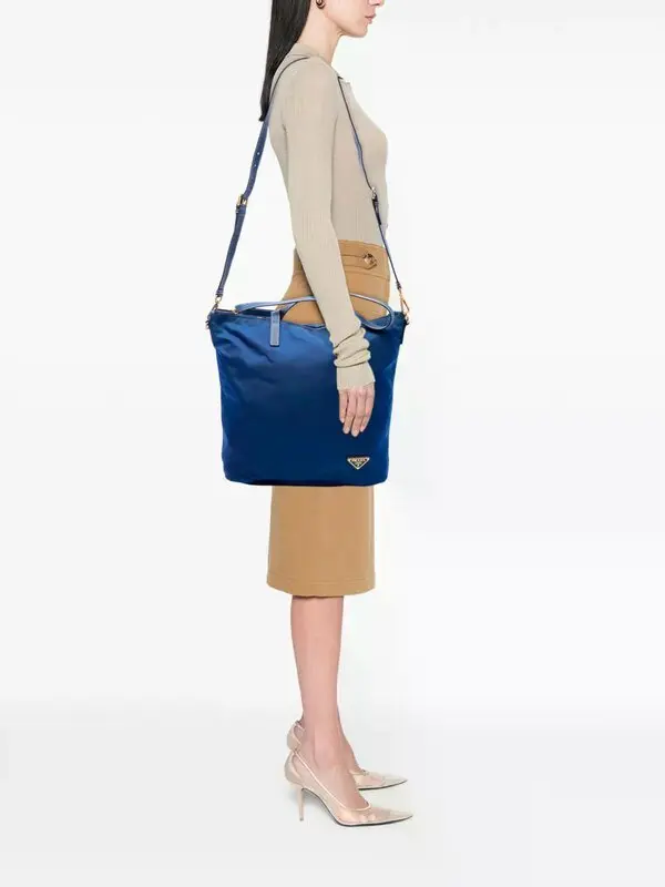 Prada Tessuto Zip Top Convertible Tote Satchel