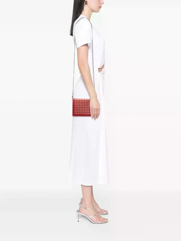 Bottega Veneta Woven Nappa Leather Wallet On Chain Crossbody Bag - Red