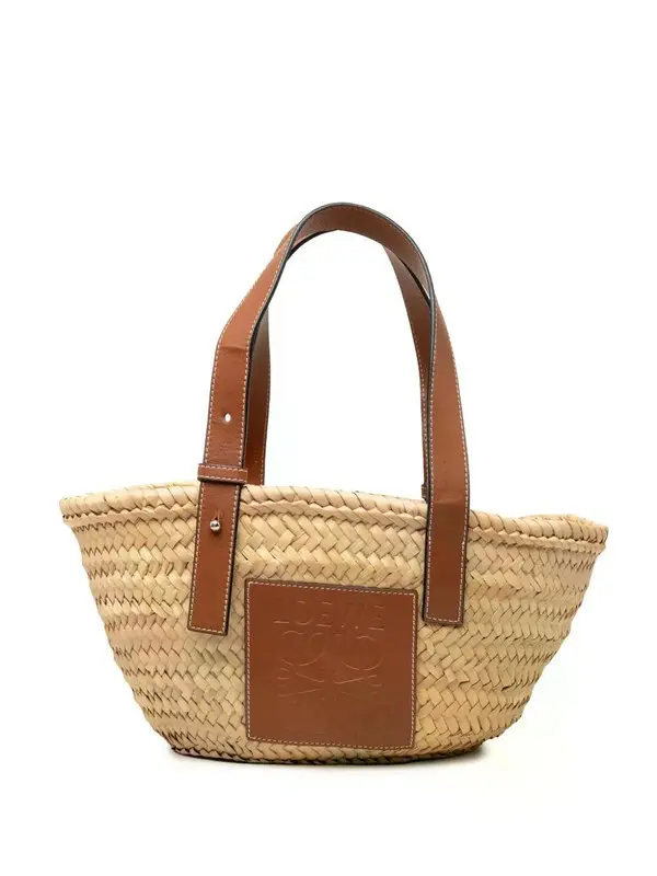 Loewe Raffia Anagram Basket Tote Bag