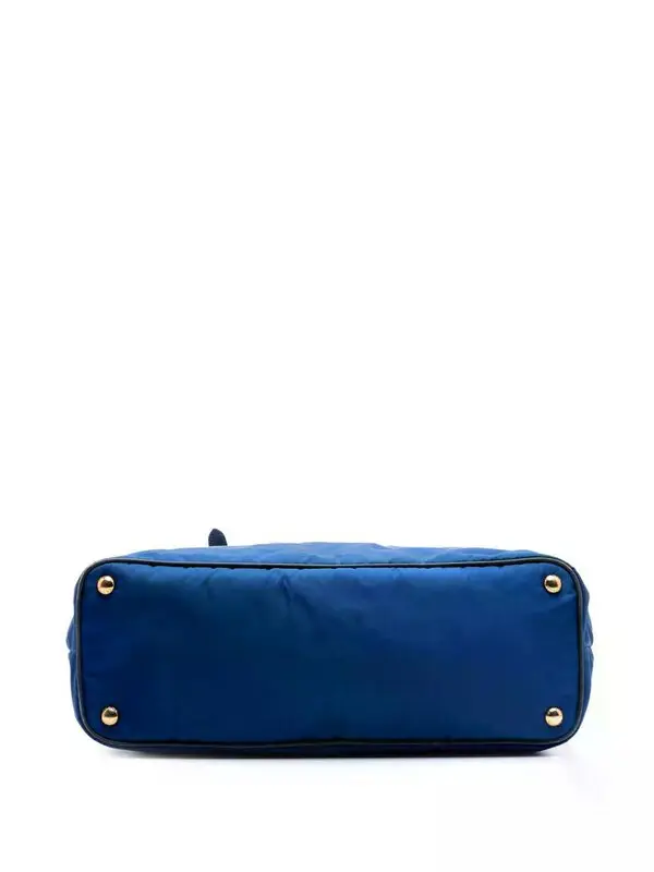 Prada Saffiano Trimmed Tessuto Tote Bag