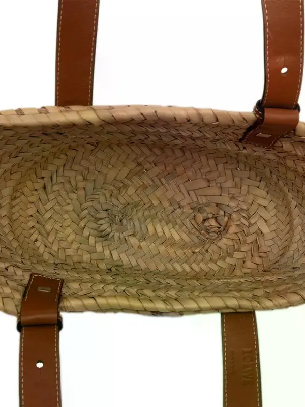 Loewe Small Raffia Anagram Basket Tote Bag