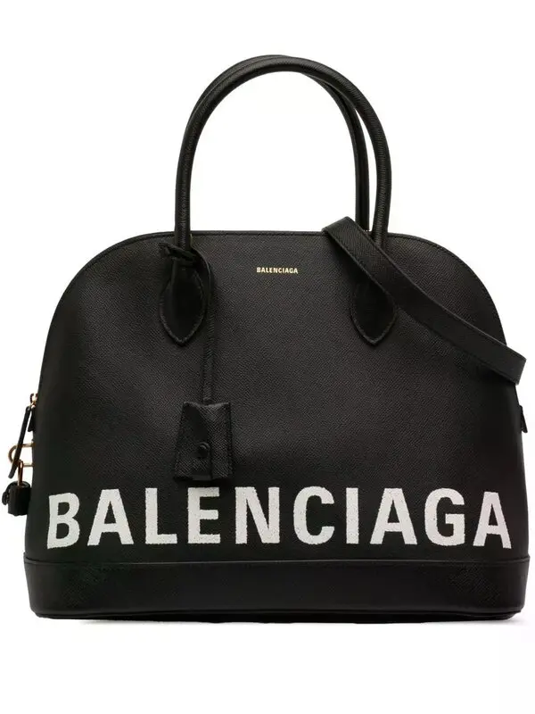 Balenciaga Grained Calfskin Ville Top Handle Bag - Black