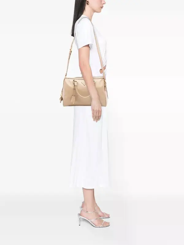 Prada Saffiano Lux Boston Bag Satchel
