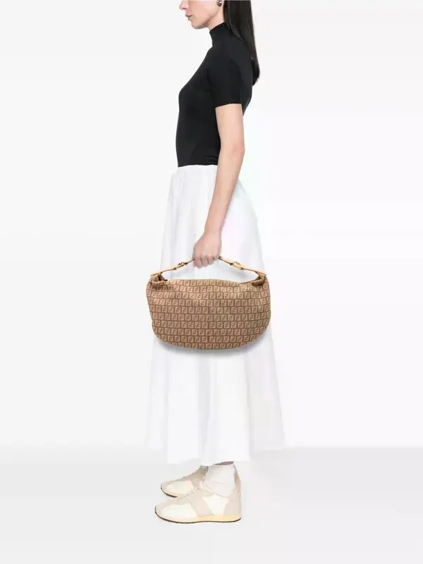Fendi Zucchino Canvas Hobo Bag