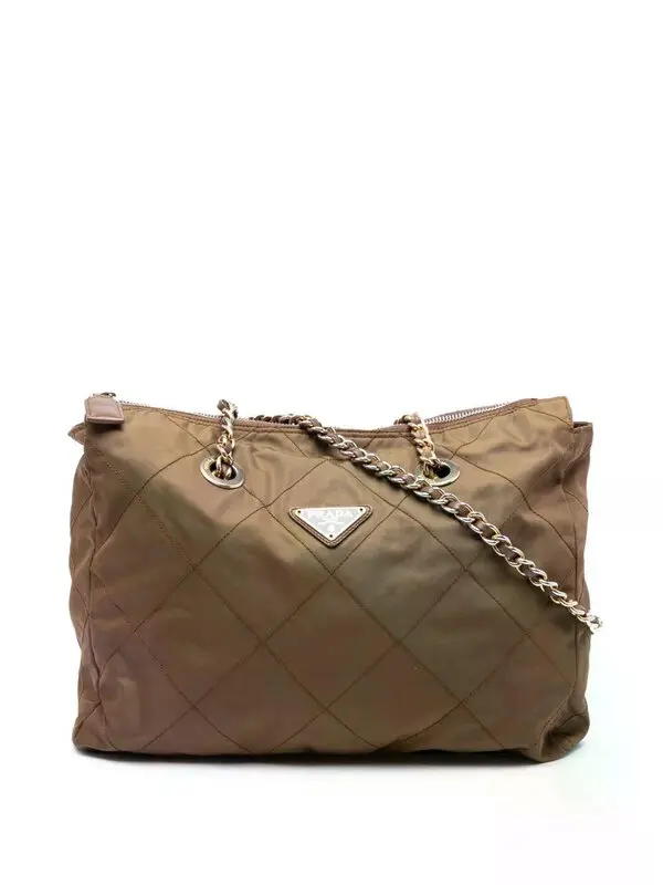 Prada Tessuto Catena Chain Tote Bag