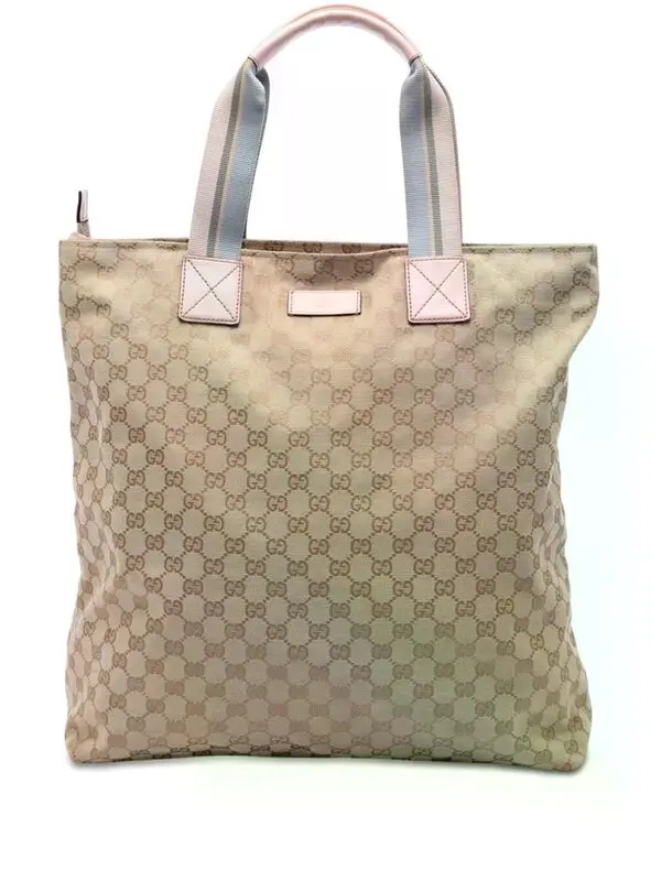 Gucci Gg Canvas Web Vertical Tote Bag - Neutrals