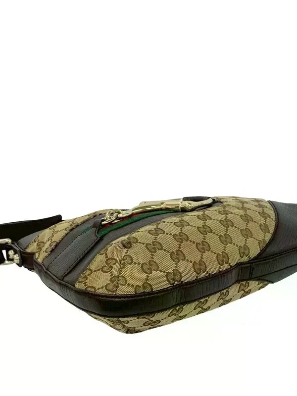 Gucci Gg Canvas Hasler Web Shoulder Bag - Neutrals