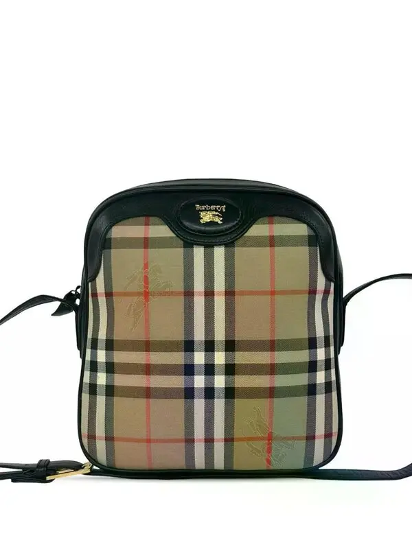 Burberry Haymarket Check Canvas Crossbody Bag - Neutrals