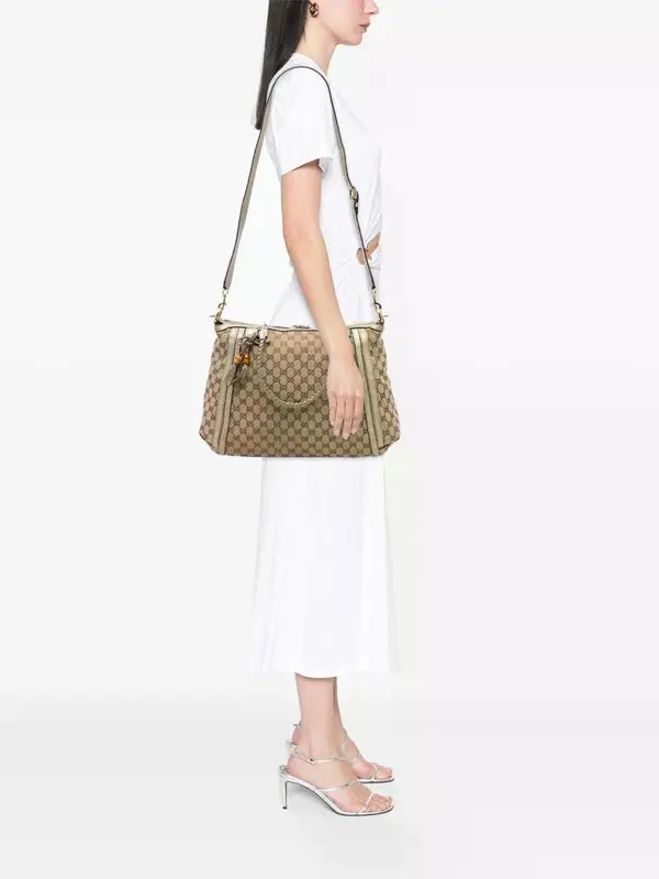 Gucci Gg Canvas Bella Convertible Tote Satchel