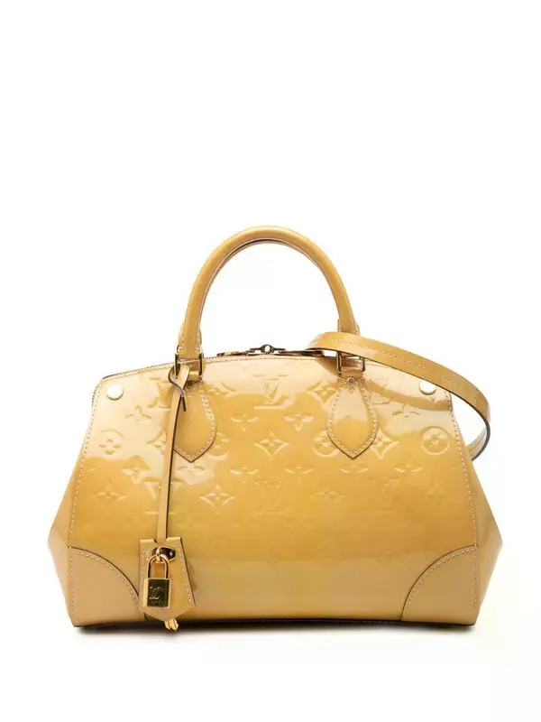 LOUIS VUITTON Monogram Vernis Santa Monica Satchel - Neutrals