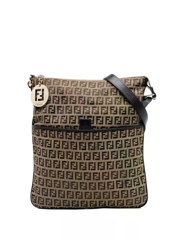 Fendi Zucchino Canvas Crossbody Bag - Neutrals