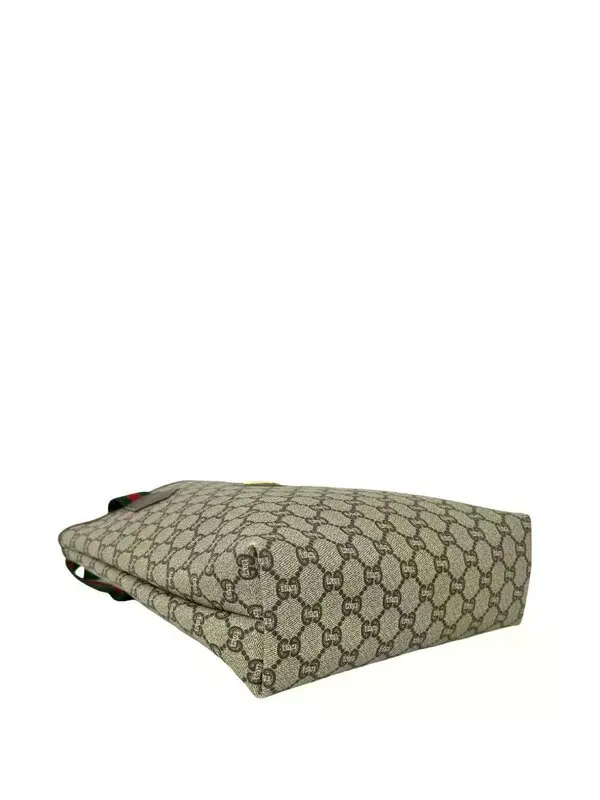 Gucci Gg Supreme Plus Sherry Line Web Tote Bag