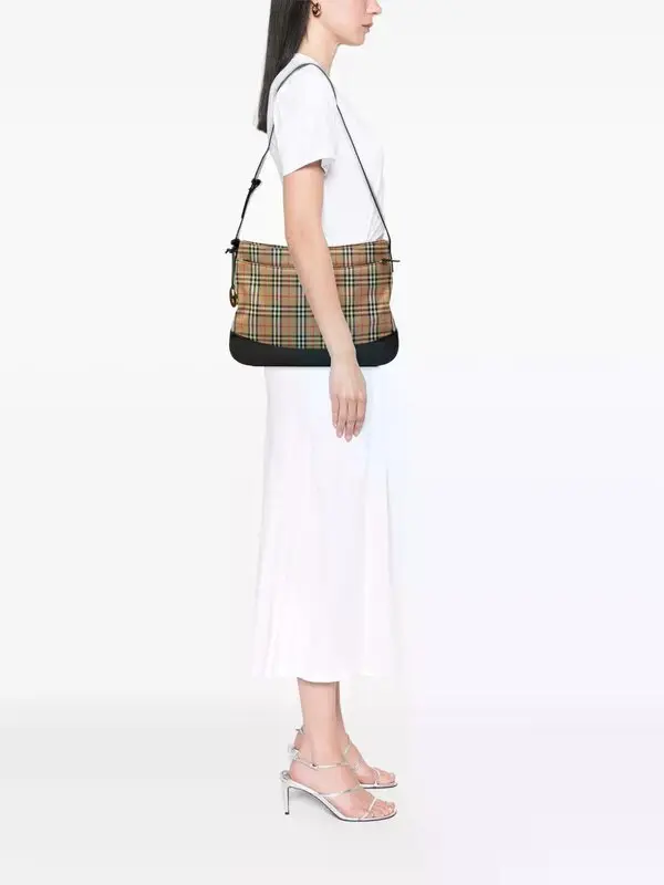 Burberry Haymarket Check Canvas Shoulder Bag