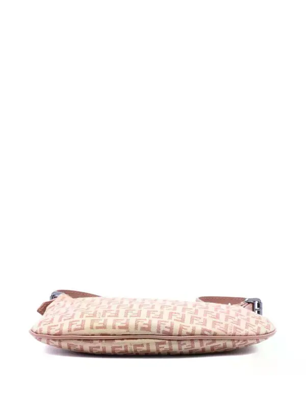Fendi Zucchino Canvas Oyster Shoulder Bag