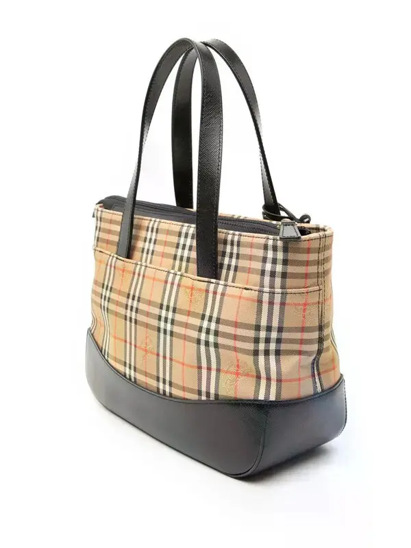 Burberry Haymarket Check Canvas Tote Bag
