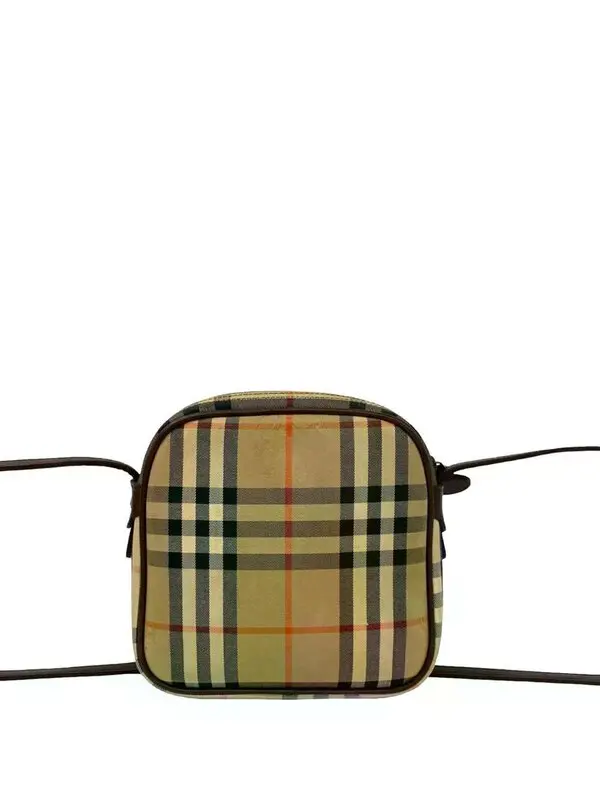 Burberry Haymarket Check Canvas Crossbody Bag - Neutrals
