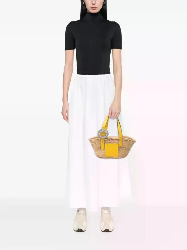 Loewe Small Palm Leaf Basket Tote Bag