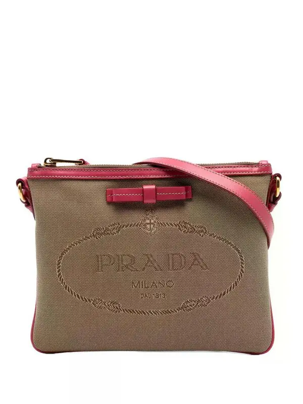 Prada Canapa Logo Bow Crossbody Bag
