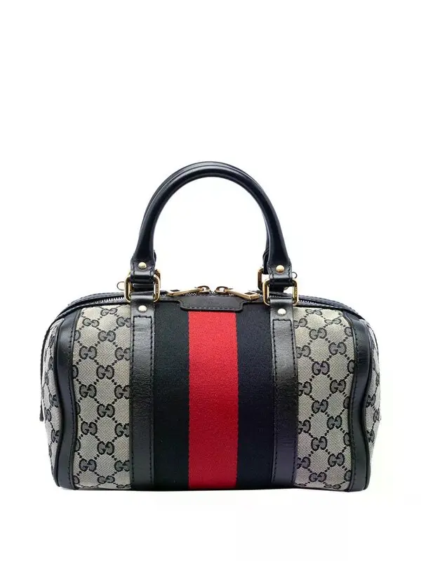 Gucci Small Gg Canvas Web Joy Boston Bag Satchel - Neutrals