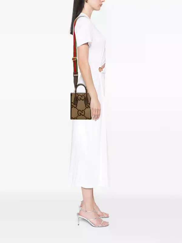 Gucci Mini Jumbo Gg Canvas Web Satchel