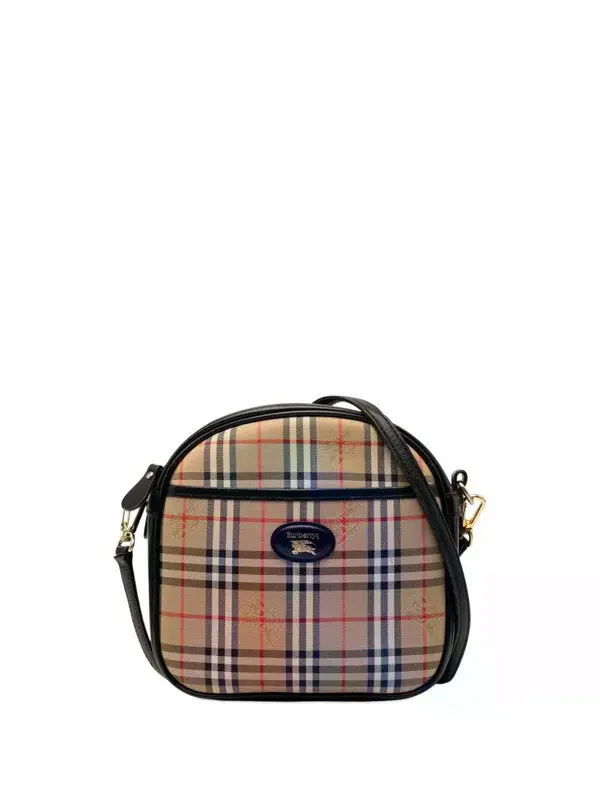 Burberry Haymarket Check Canvas Crossbody Bag - Neutrals