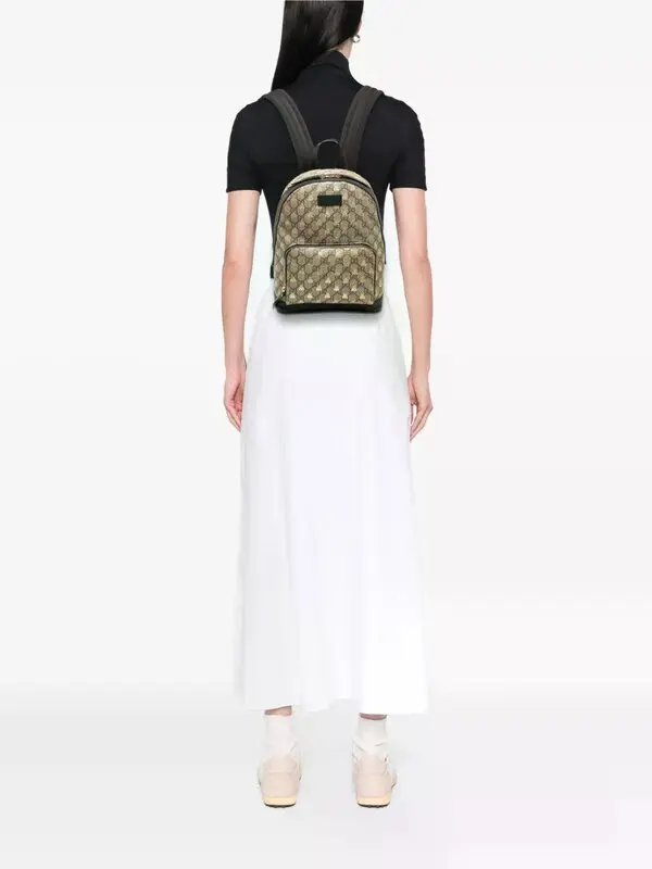 Gucci Gg Supreme Bee Backpack