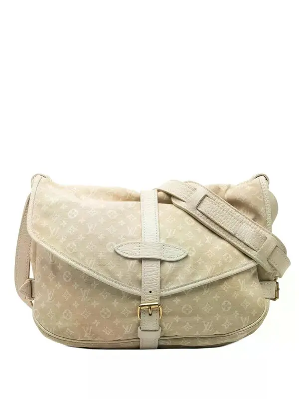LOUIS VUITTON Monogram Mini Lin Saumur 30 Crossbody Bag - Neutrals