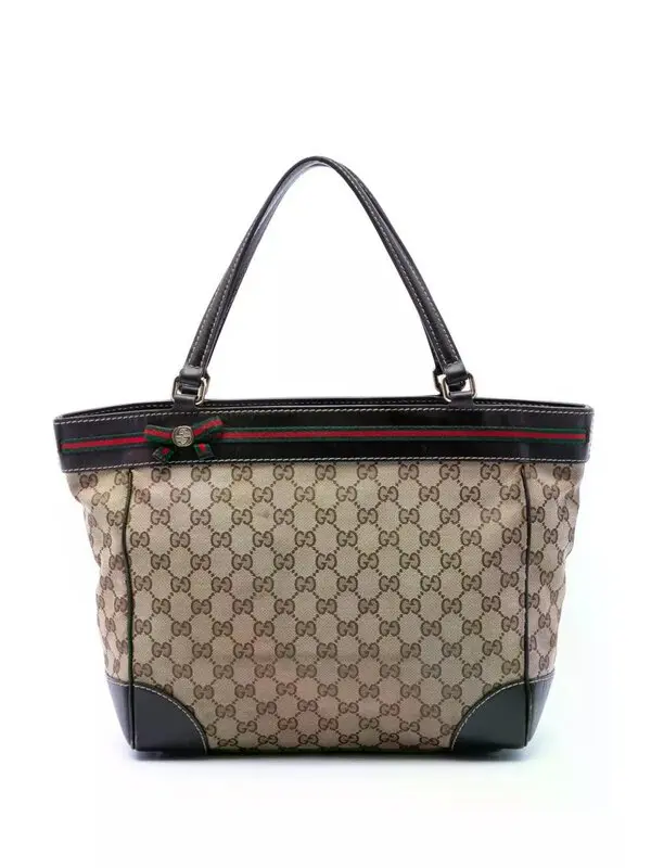 Gucci Gg Canvas Web Mayfair Tote Bag