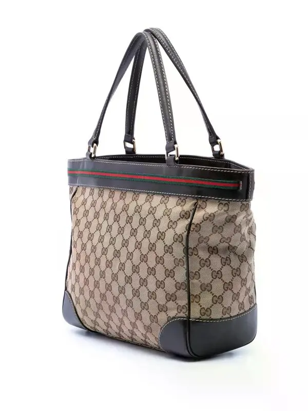 Gucci Gg Canvas Web Mayfair Tote Bag