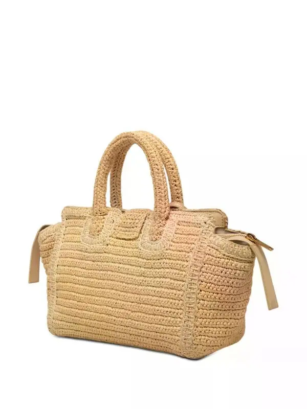 Saint Laurent Raffia Monogram Downtown Cabas Satchel