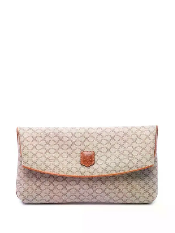 Celine Macadam Coated Canvas Clutch Bag