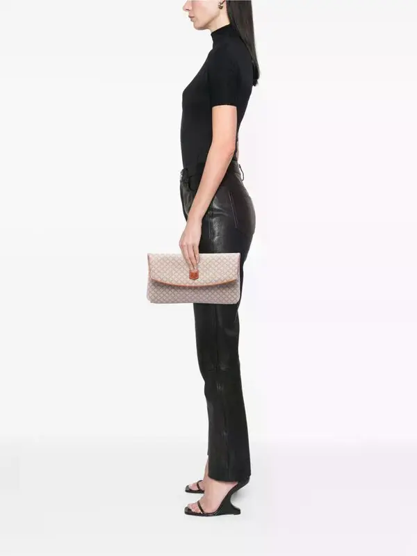Celine Macadam Coated Canvas Clutch Bag