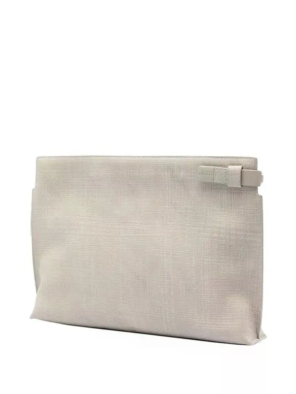 Loewe Anagram T Pouch Clutch Bag - Neutrals
