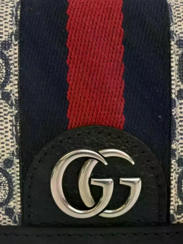 Gucci 2016-2026 Gg Supreme Web Ophidia Compact Wallet Small Wallets