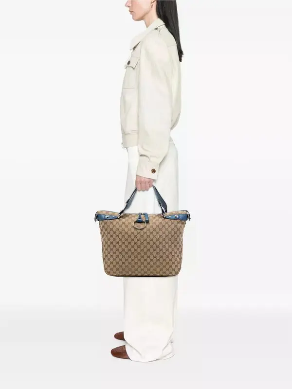 Gucci Gg Canvas Icon Bit Satchel