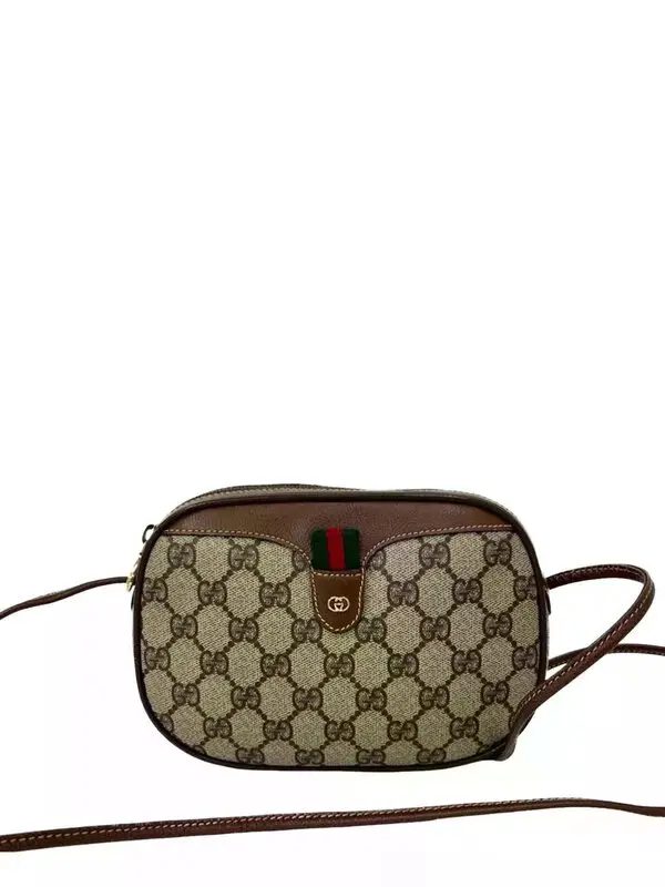 Gucci Gg Supreme Web Crossbody Bag - Neutrals