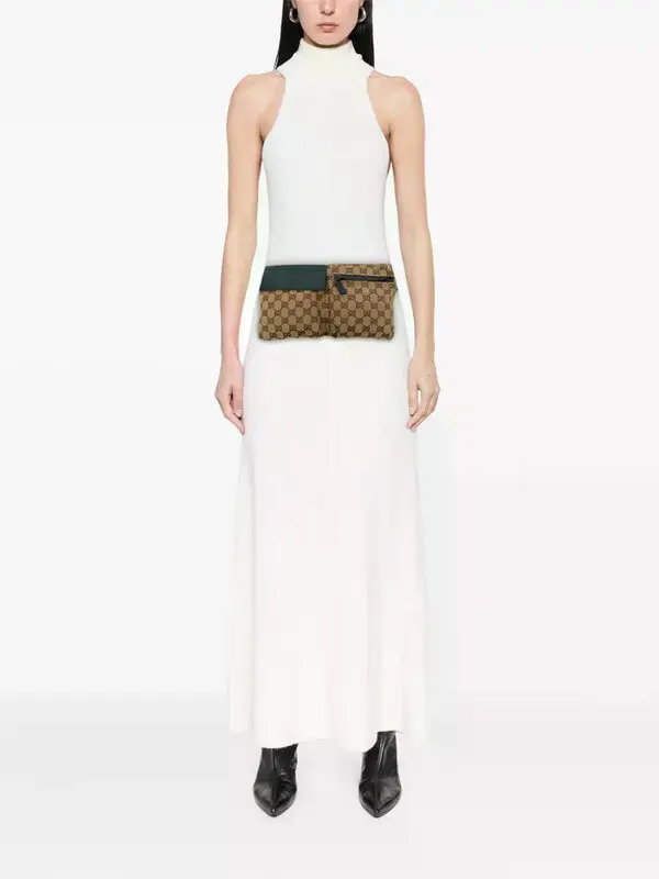 Gucci Gg Canvas Web Double Pocket Belt Bag