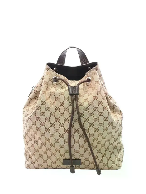Gucci Gg Canvas Drawstring Backpack