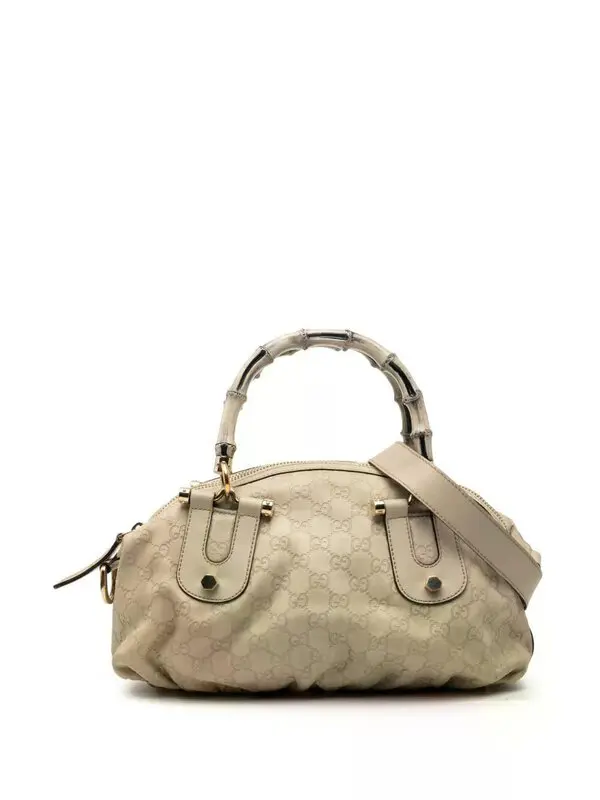 Gucci Bamboo Dialux Pop Satchel - Neutrals