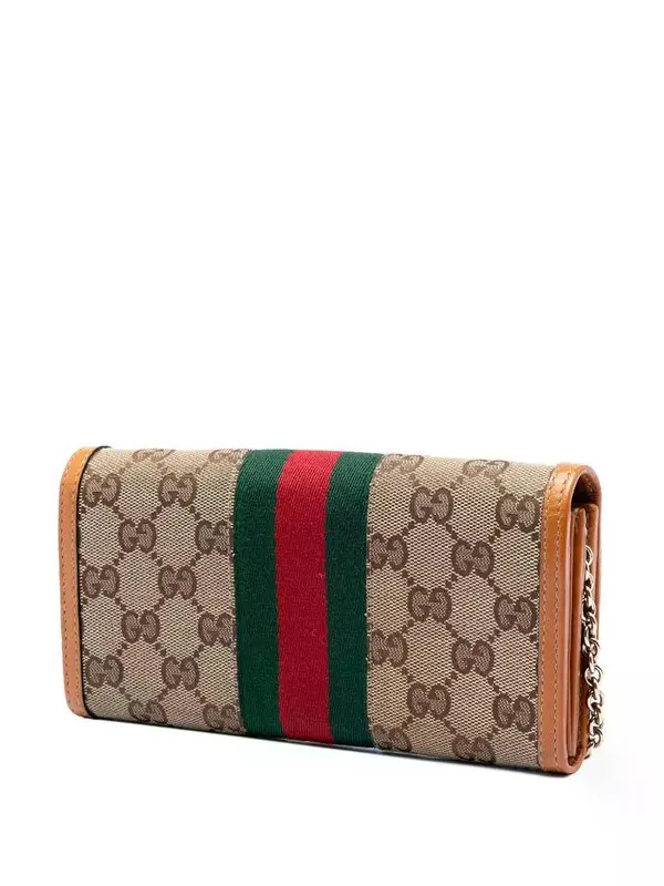 Gucci 2000-2015 Gg Canvas Web Horsebit Wallet On Chain Shoulder Bag - Neutrals
