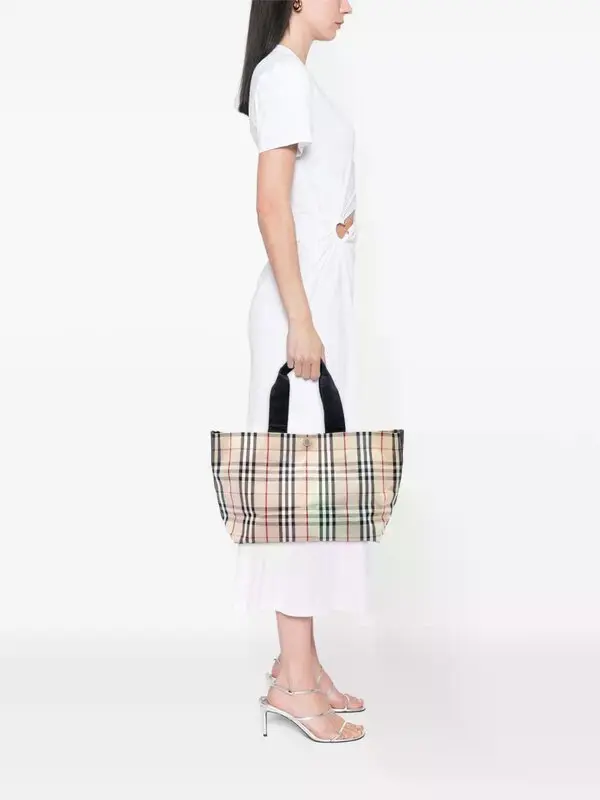Burberry House Check Canvas Tote Bag - Neutrals
