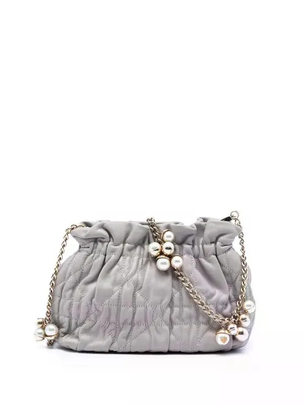 Dior Mini Lambskin Cannage Gaufre Delices Bag - Neutrals