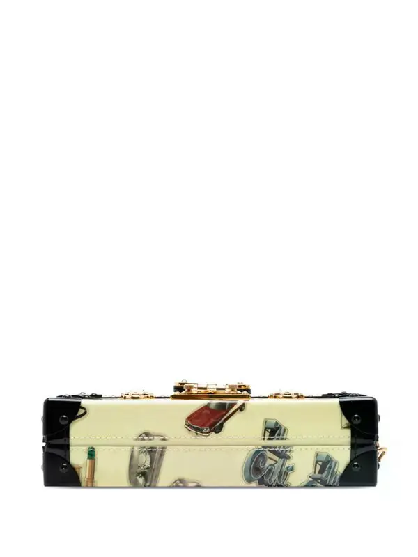 LOUIS VUITTON Monogram Vernis Stickers Petite Malle Crossbody Bag - Neutrals