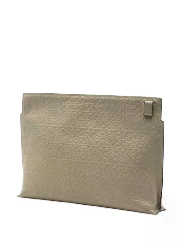 Loewe Embossed Anagram Leather Clutch Bag