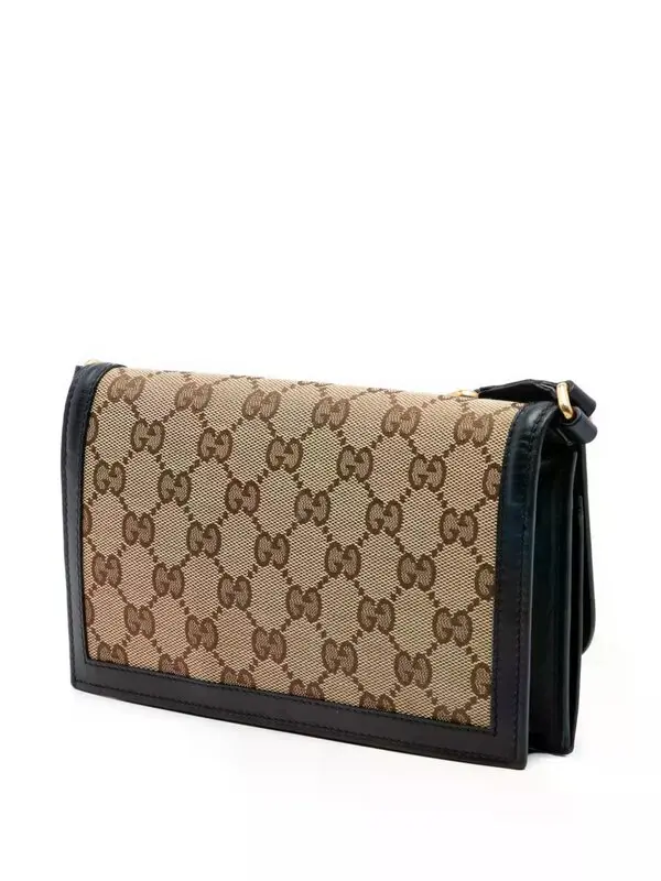 Gucci Gg Canvas Lady Web Wallet On Strap Crossbody Bag