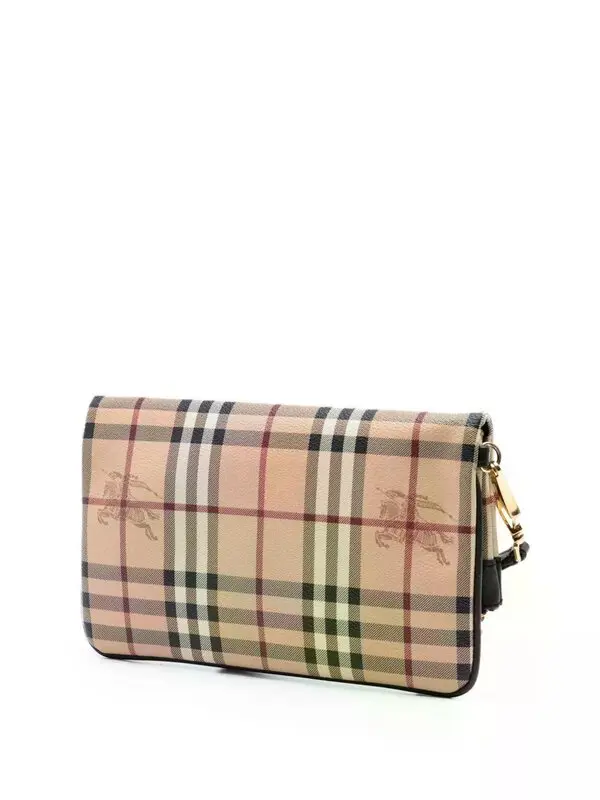 Burberry Haymarket Check Coated Canvas Adeline Fold Over Clutch Bag