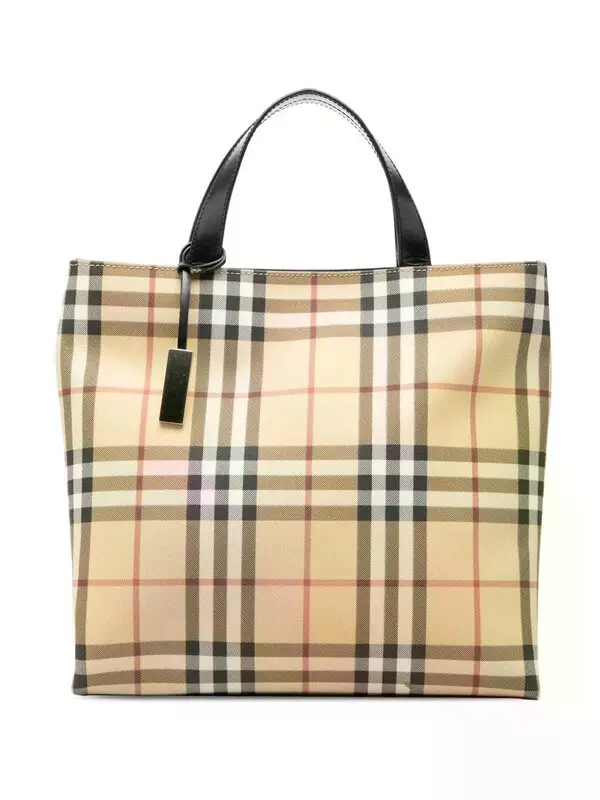 Burberry House Check Coated Canvas Tote Bag